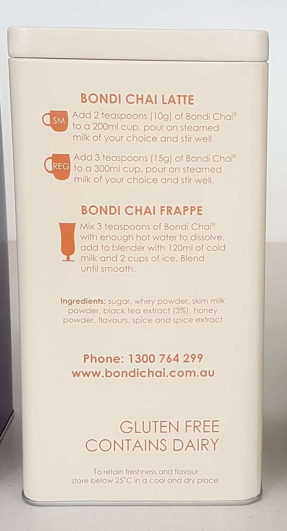 Storage Can Bondi Chai Vanilla Honey - Chai Wallah